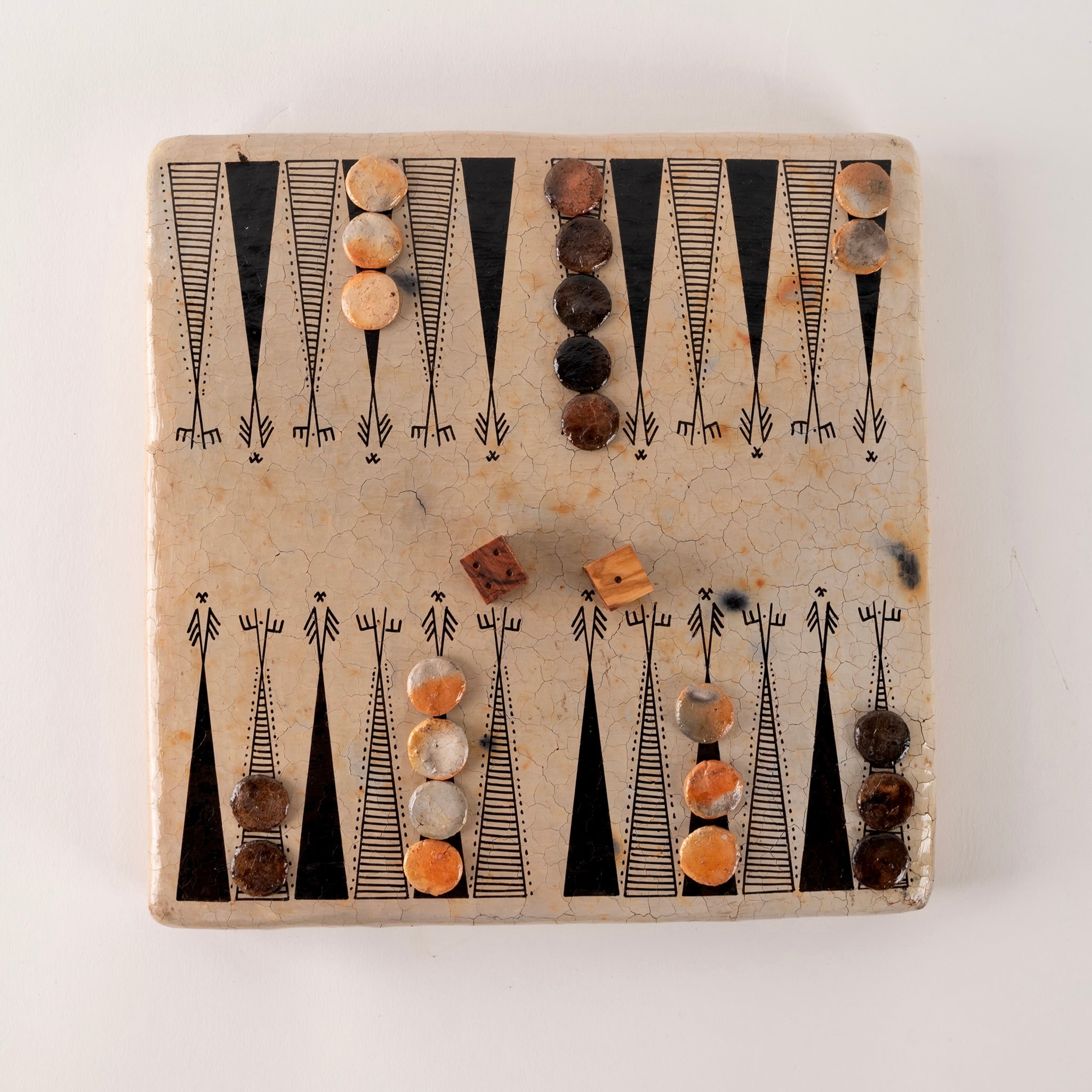 Chich-Bich Backgammon Set in Black Clay | slowerthings
